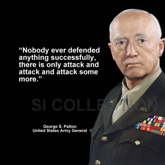 Wall Decor | George Patton Nobody Ever Defended Anything Quote Photo 11x14 | Poshmark